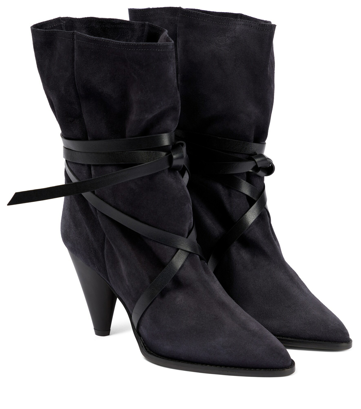 Isabel Marant - Lidly suede leather-trimmed ankle boots Isabel Marant