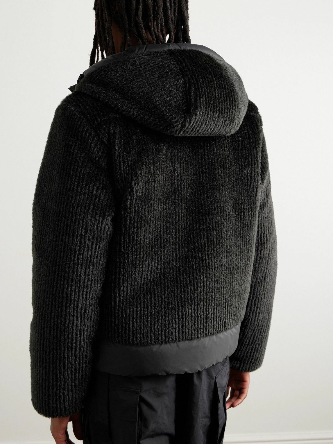 Moncler - Reversible Logo-Appliquéd Corduroy and Shell Hooded Down ...