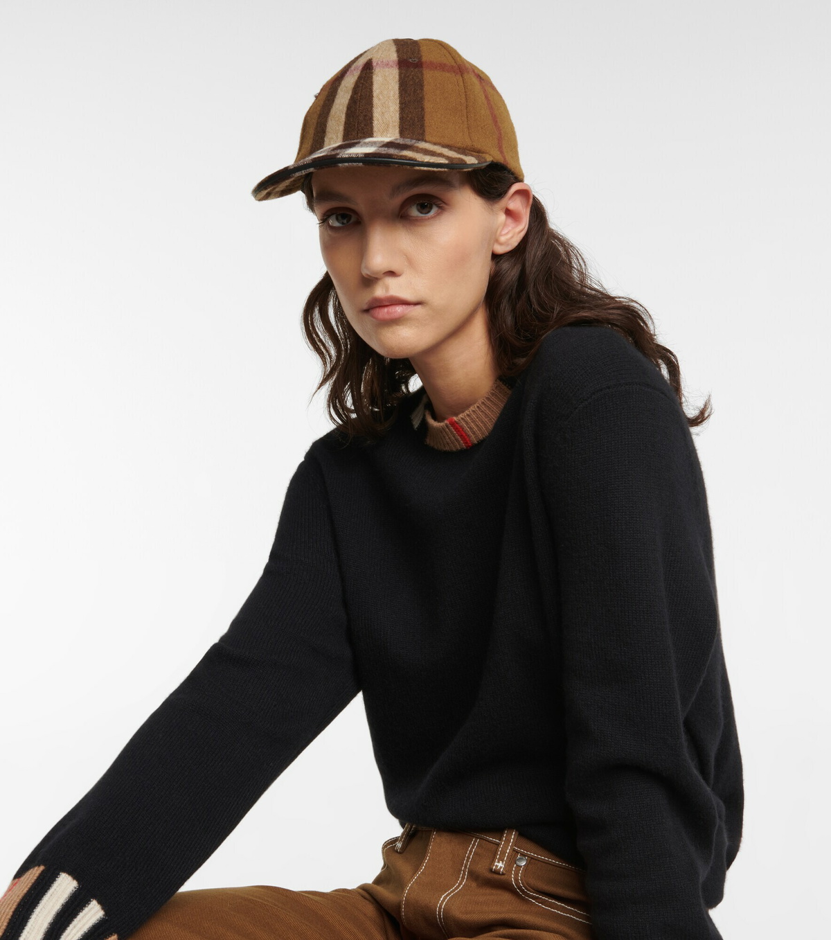 Burberry - Checked wool baseball cap Burberry