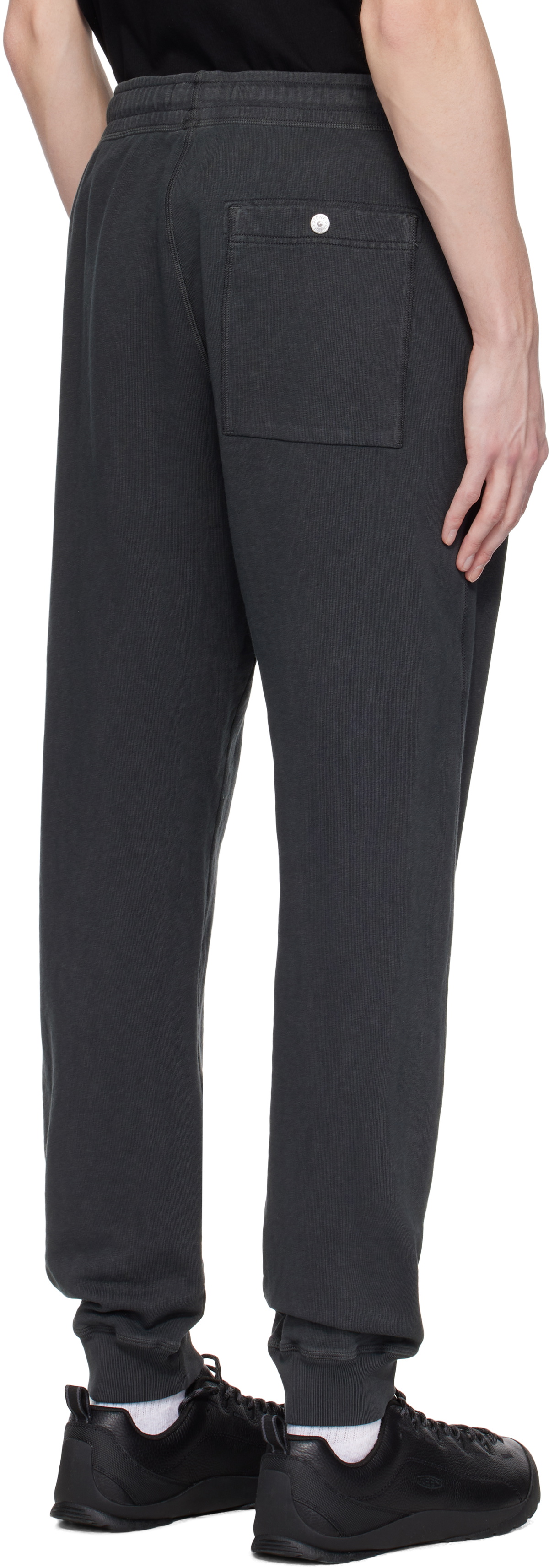 Stone Island Gray Malfilé Fleece Old Effect Sweatpants Stone Island