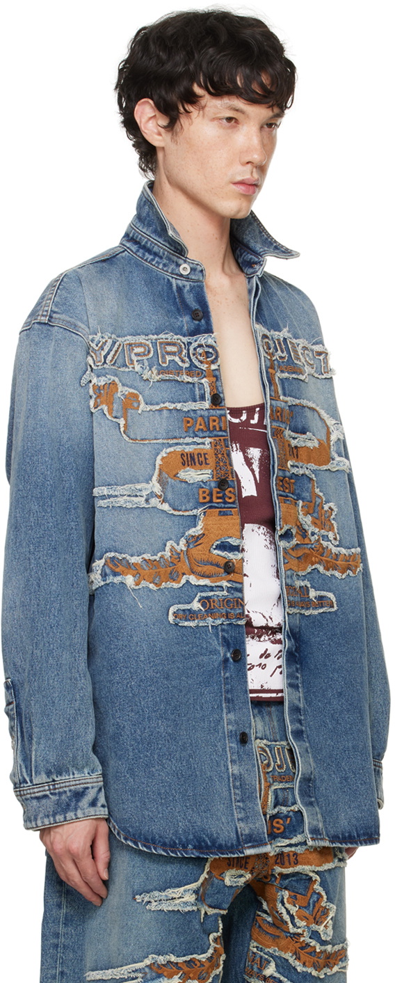 Y/Project Blue Paris' Best Patch Denim Shirt Y/Project