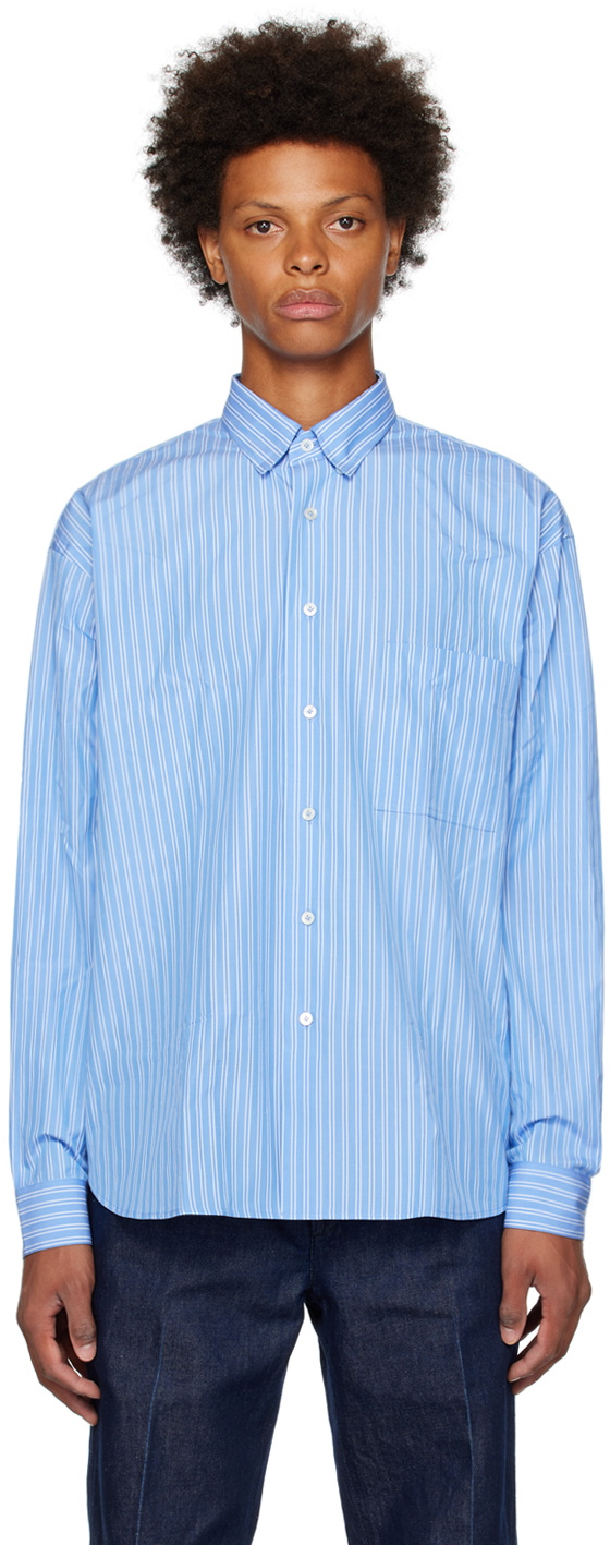Lanvin Blue Striped Shirt Lanvin
