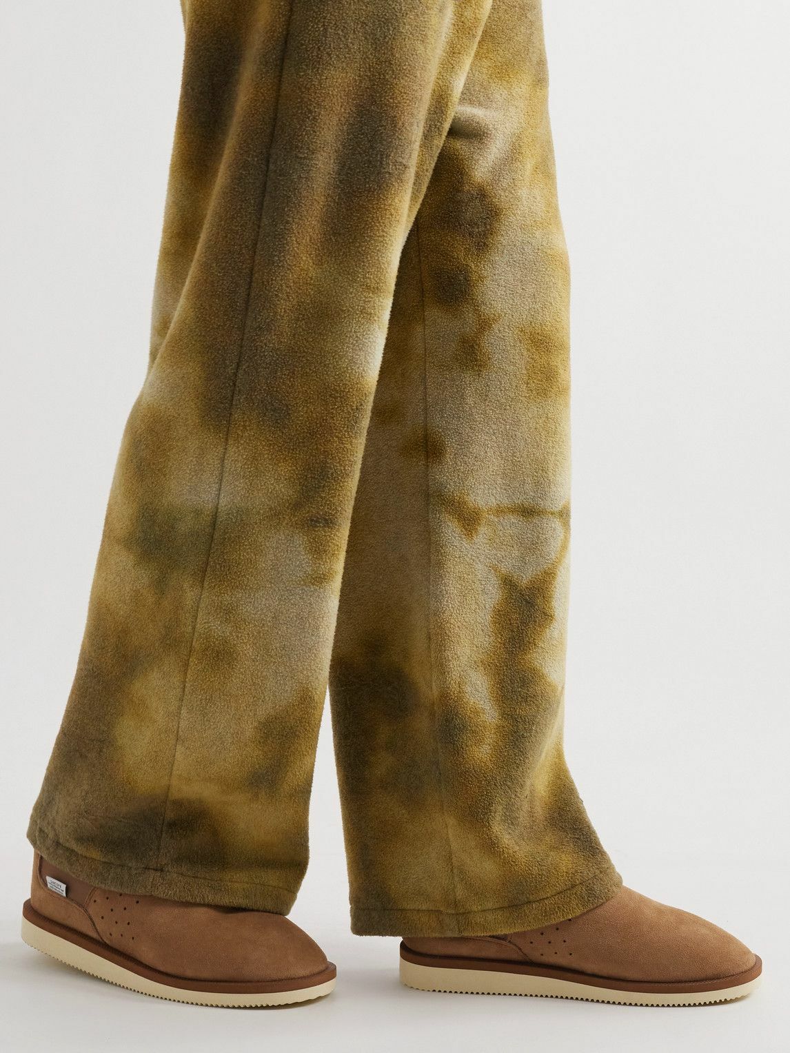 Suicoke - RON-M2ab-MID Shearling-Lined Suede and Jersey Slippers ...