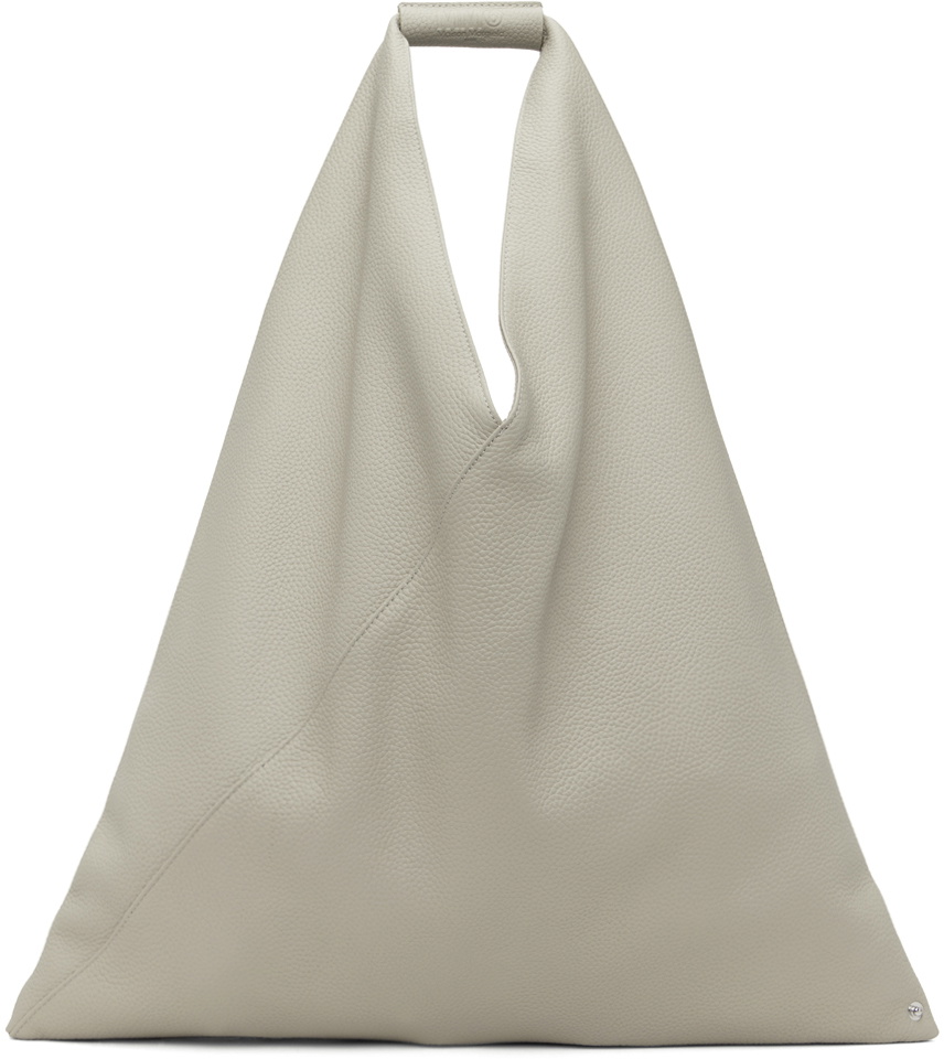 MM6 Maison Margiela Gray Triangle Tote MM6 Maison Margiela