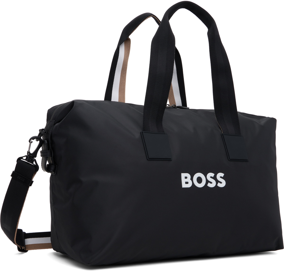 BOSS Black Contrast Logo Holdall Duffle Bag BOSS