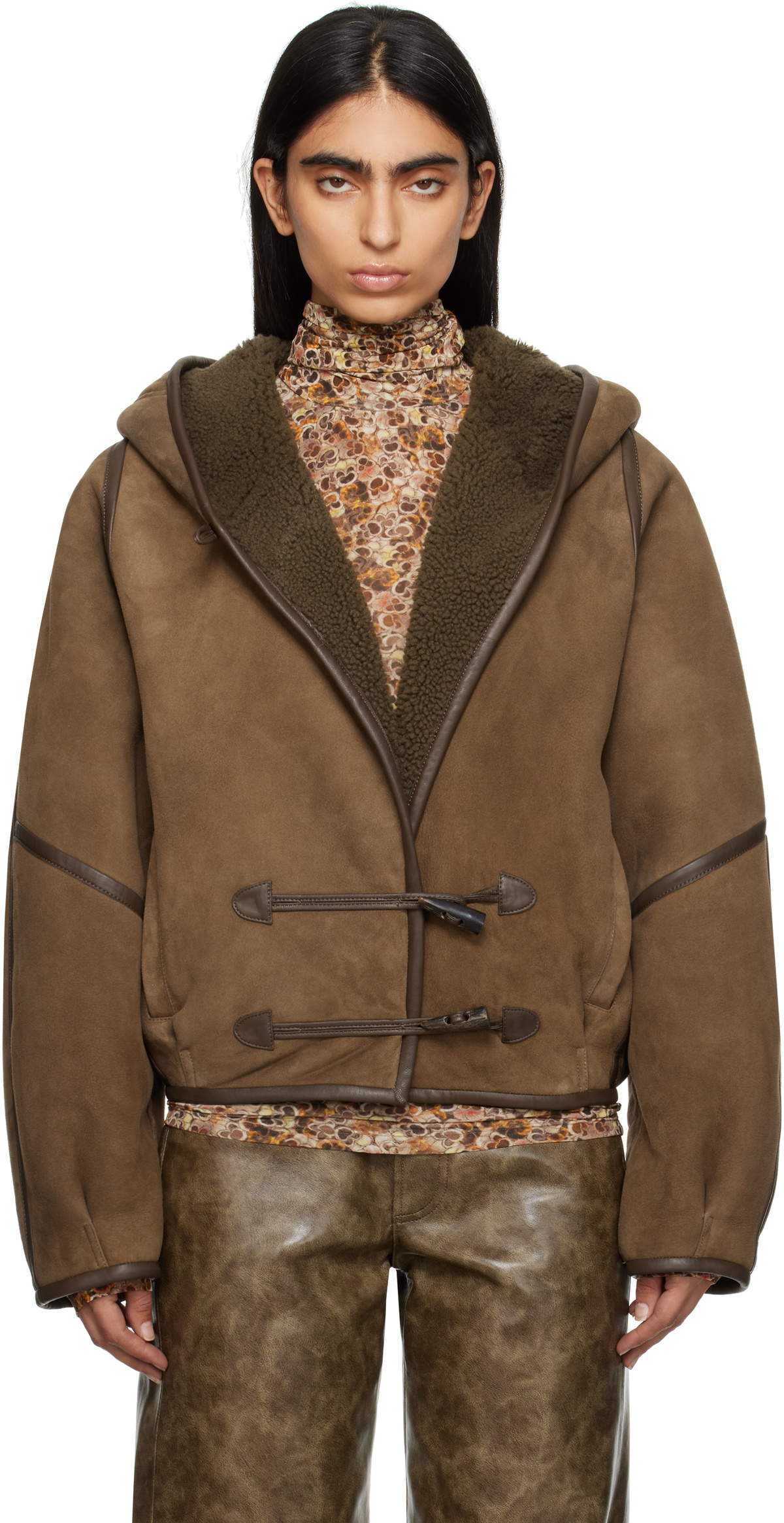 Isabel Marant Khaki Amiel Shearling Jacket Isabel Marant
