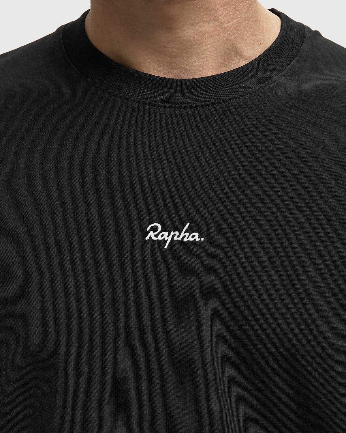 Rapha Long Sleeve Cotton Tee Black Mens Longsleefe Rapha