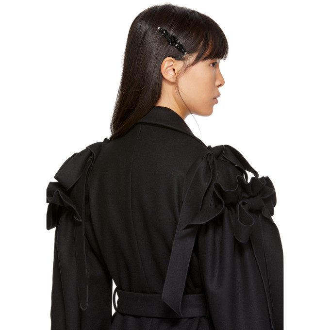 Simone Rocha Black Large Crystal Flower Hair Clip Simone Rocha