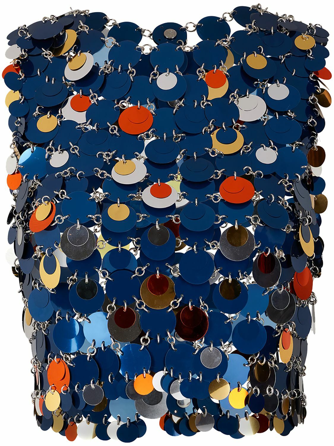 RABANNE Sequin Sleeveless Crop Top Paco Rabanne