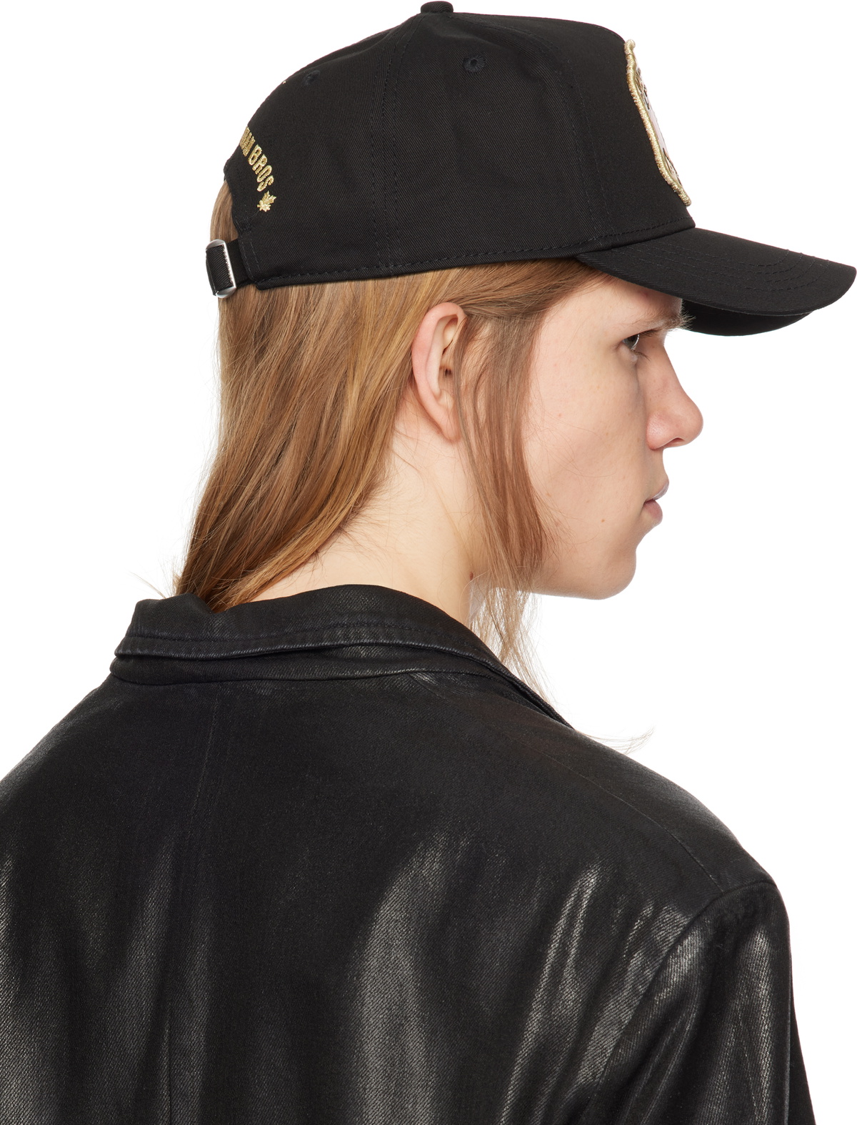 Dsquared2 Black Boxeur Patch Cap Dsquared2