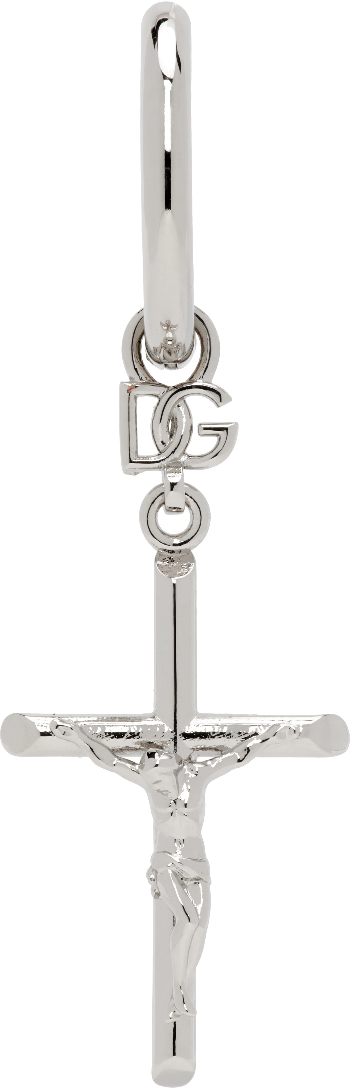 Dolce&Gabbana Silver DNA Cross Single Earring Dolce & Gabbana