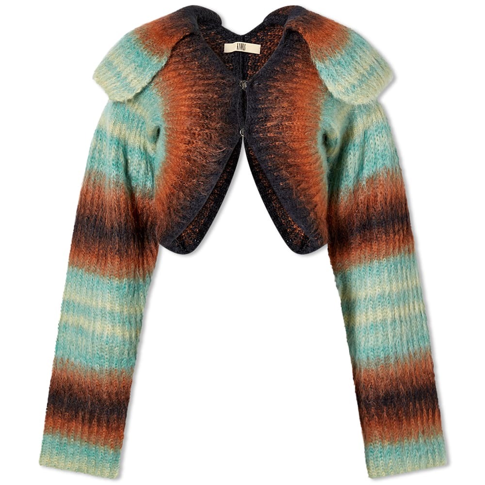 KNWLS Women's Precious Cropped Gradient Cardigan in Teal Mix KNWLS
