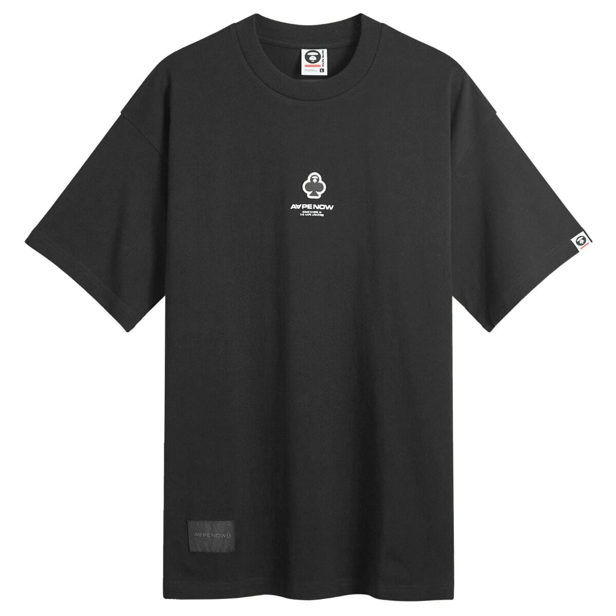 Men's AAPE Clover Logo T-Shirt in Black AAPE by A Bathing Ape