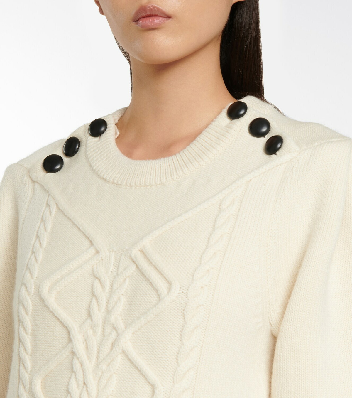 Isabel Marant Galia cable-knit wool-blend sweater Isabel Marant
