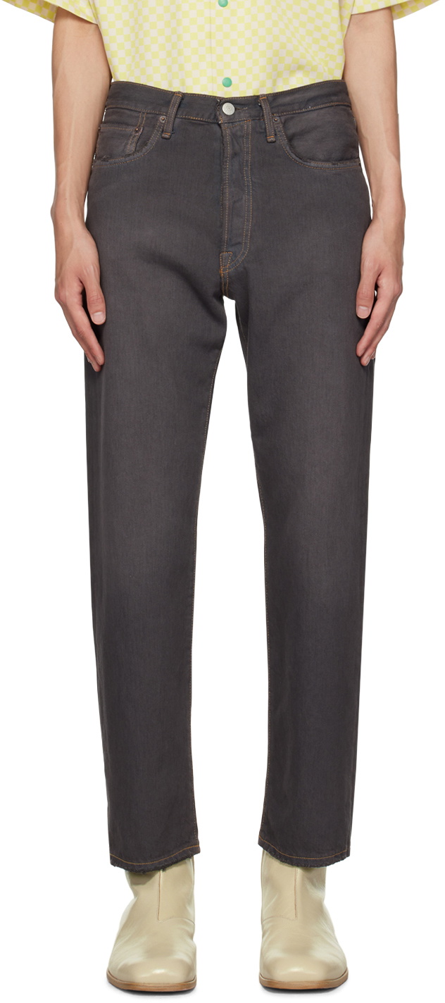 Acne Studios Gray Straight-Leg Jeans Acne Studios