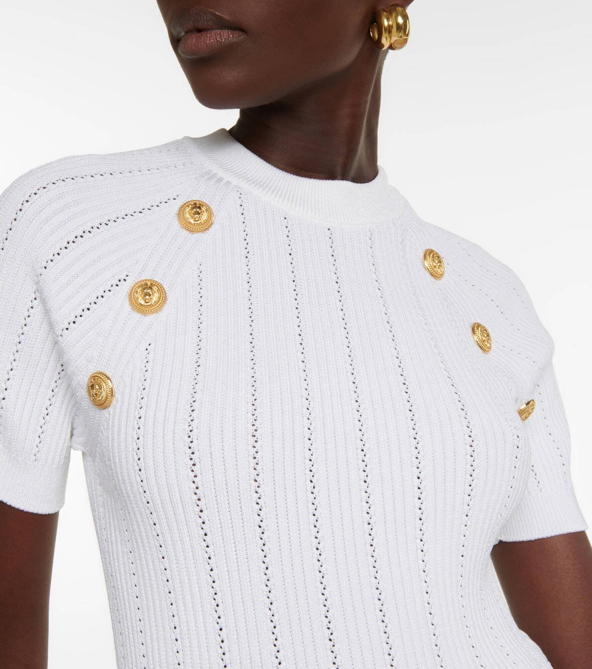 Balmain - Ribbed-knit top Balmain