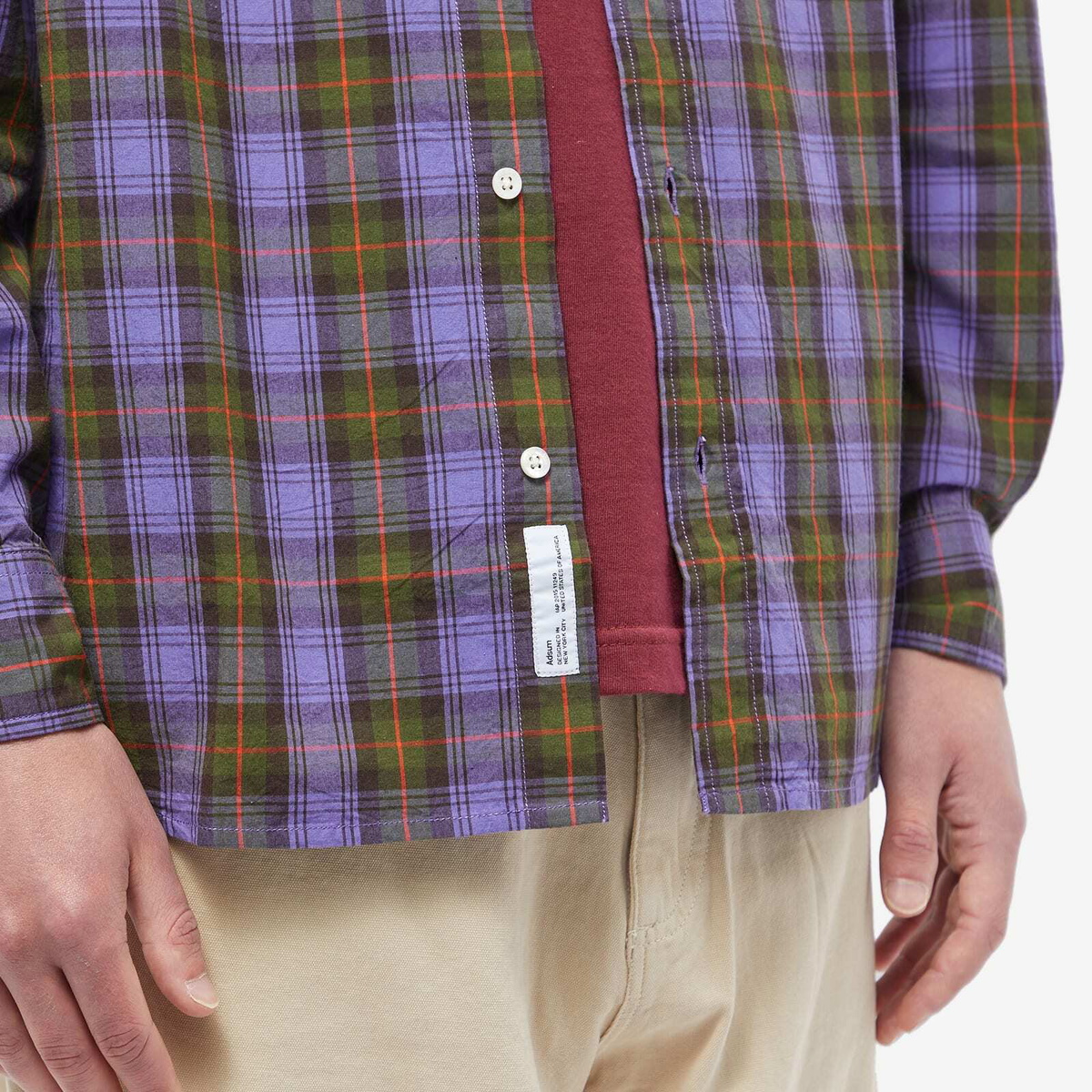 Adsum Men's Premium Button Down Shirt in Cheeks Tartan Plaid Adsum