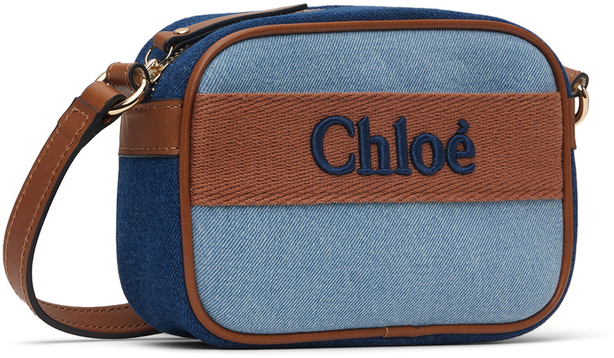 Chloé Kids Blue Embroidered Bag Chloe