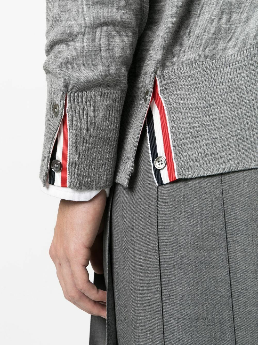 THOM BROWNE - 4bar Wool Cardigan Thom Browne