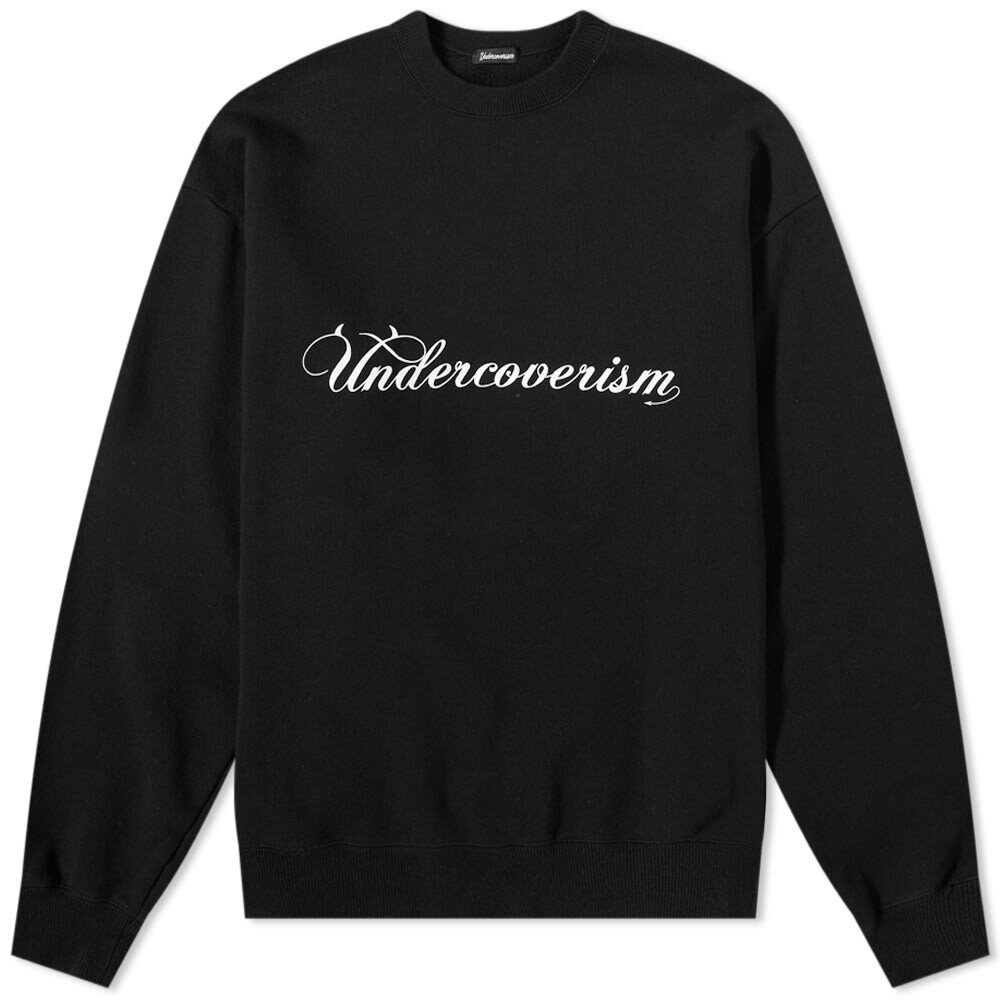Undercoverism Men's Oversized Logo Crew Sweat in Black Undercoverism