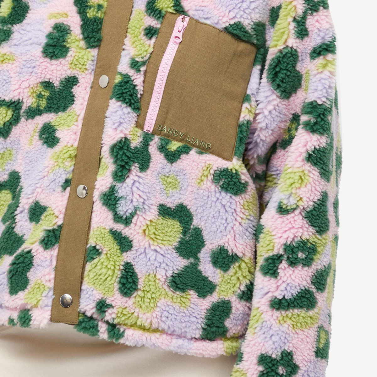 Sandy Liang Women's Tim Fleece in Terrazo Pink Sandy Liang