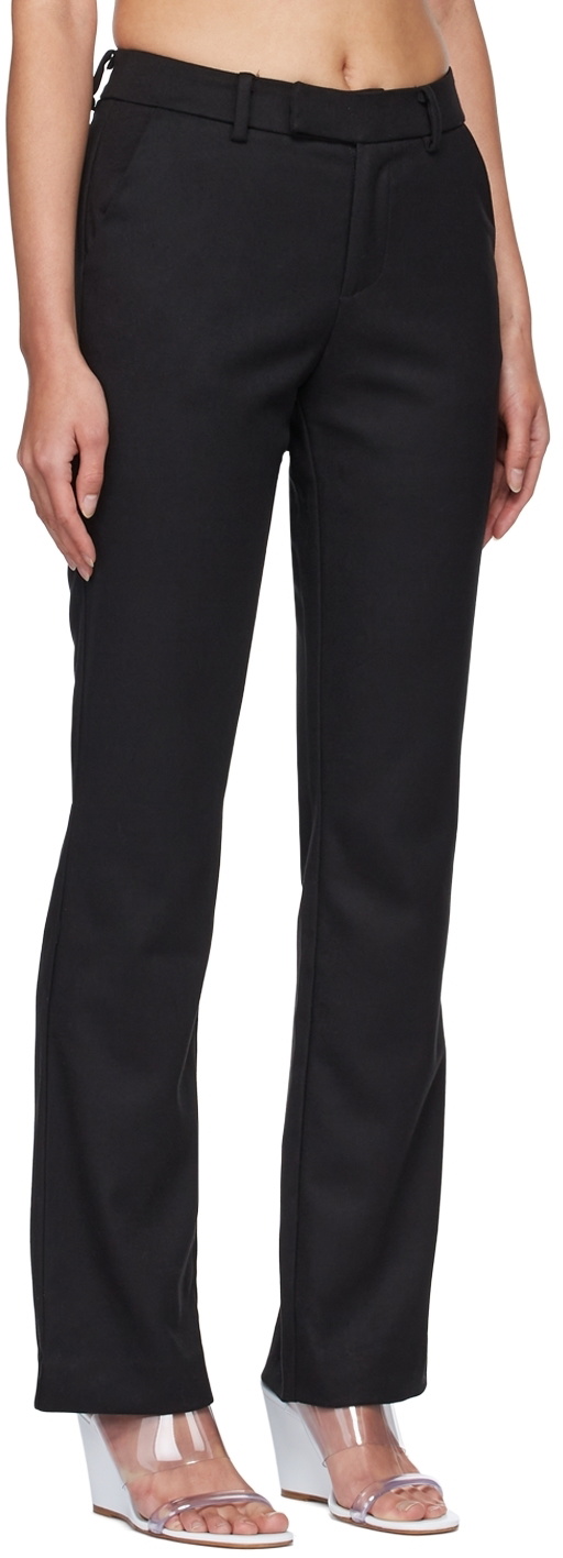 GUIZIO Black Polyester Trousers GUIZIO