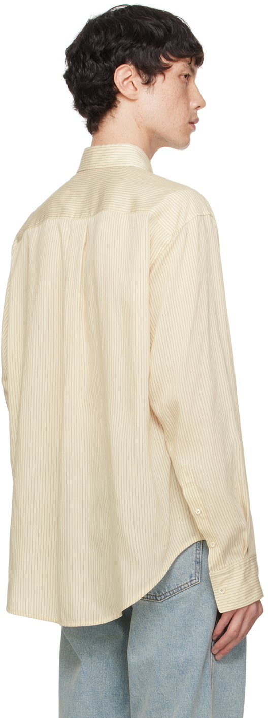 Recto Beige Striped Shirt Recto