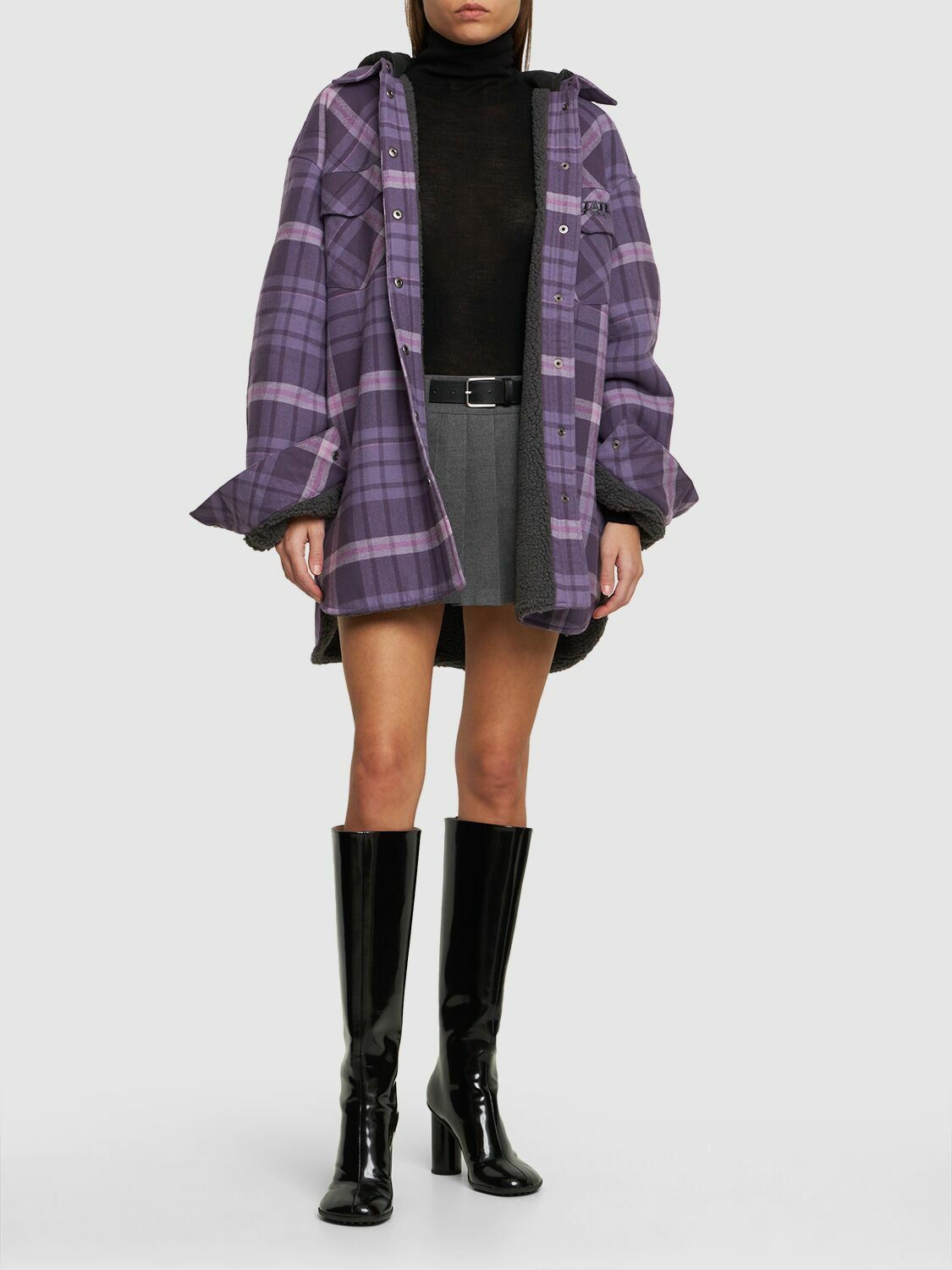 ROTATE - Jissa Oversize Flannel Shirt W/hood ROTATE Birger Christensen