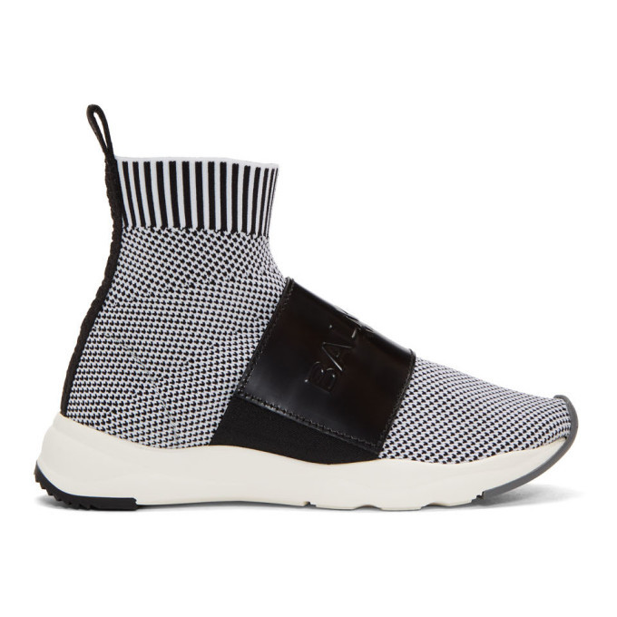 Balmain Black and White Cameron Sneakers Balmain