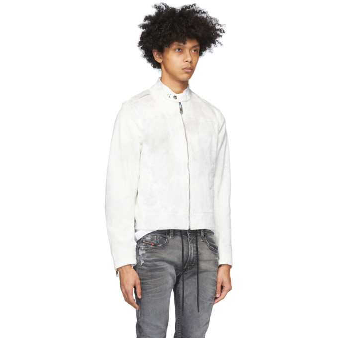 Diesel White Denim D-JEI-SP2-NE Jacket Diesel