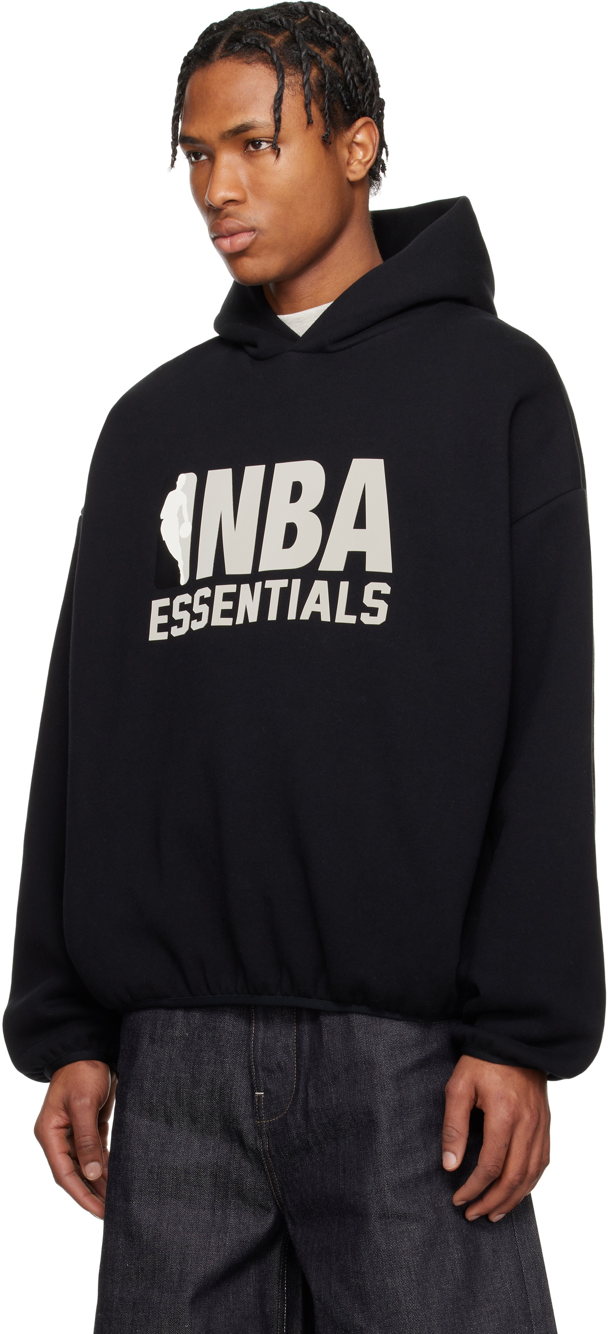 Fear of God ESSENTIALS Black NBA Pull Over Hoodie Fear Of God Essentials