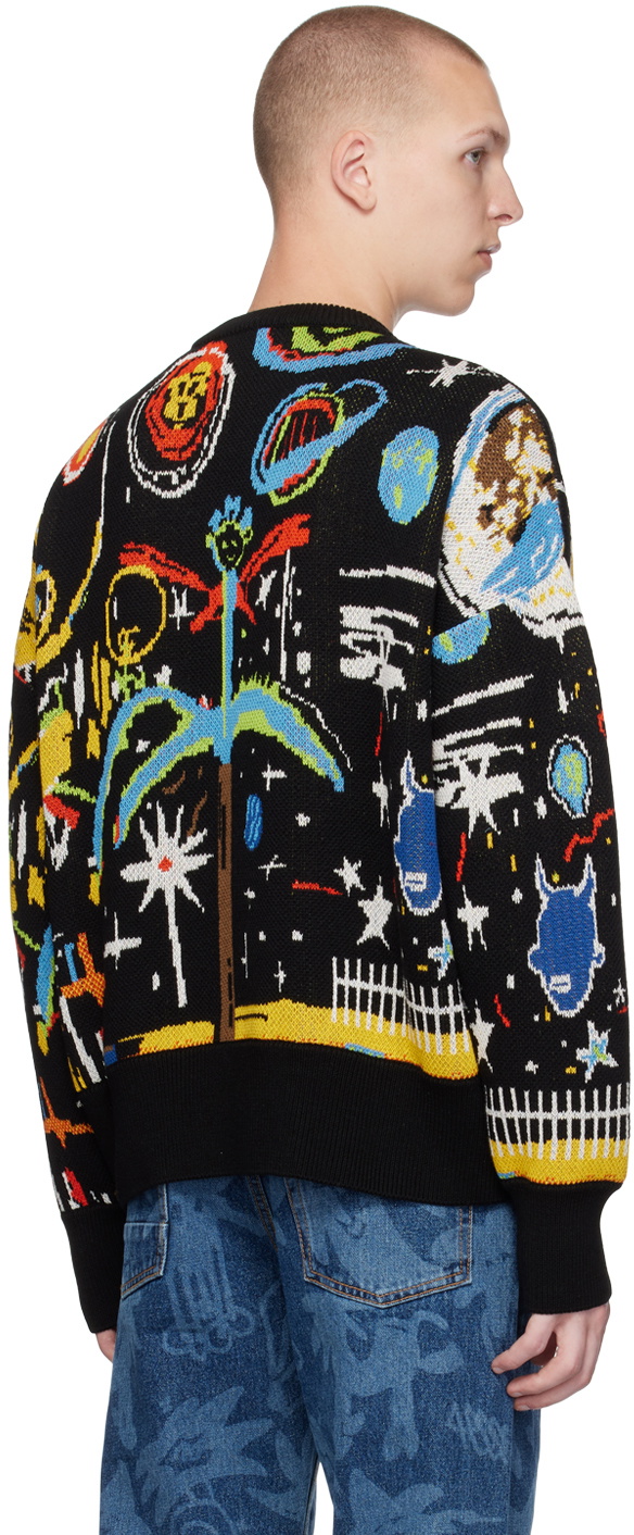 Palm Angels Black Starry Night Sweater Palm Angels