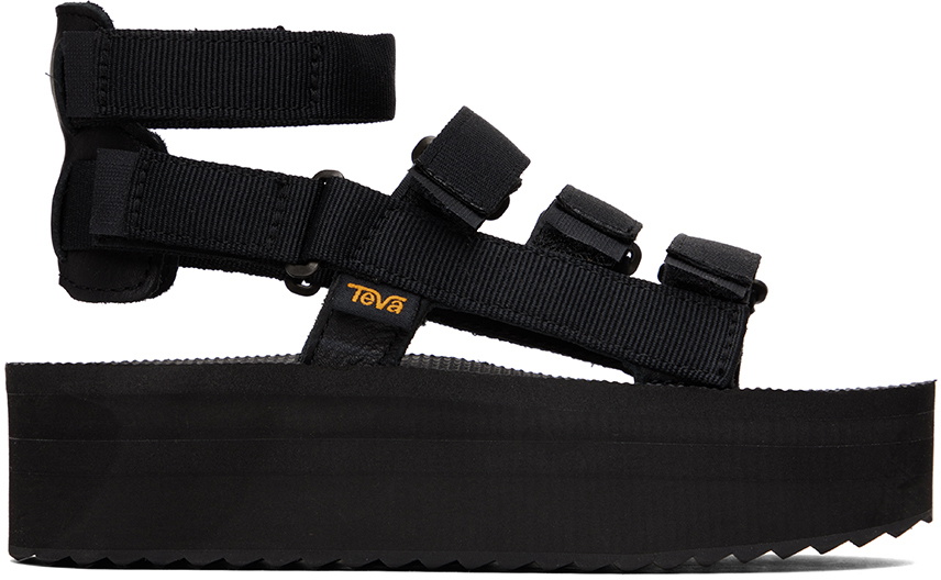Teva Black Flatform Mevia Sandals Teva