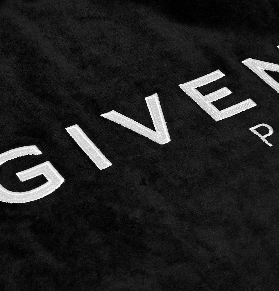 Givenchy - Logo-Embroidered Cotton-Terry Towel - Men - Black Givenchy