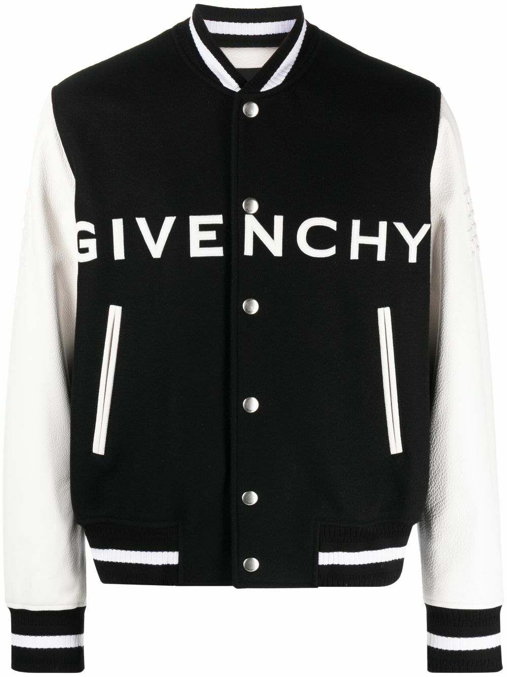 Givenchy Black Logo-Appliqué Varsity Jacket Givenchy