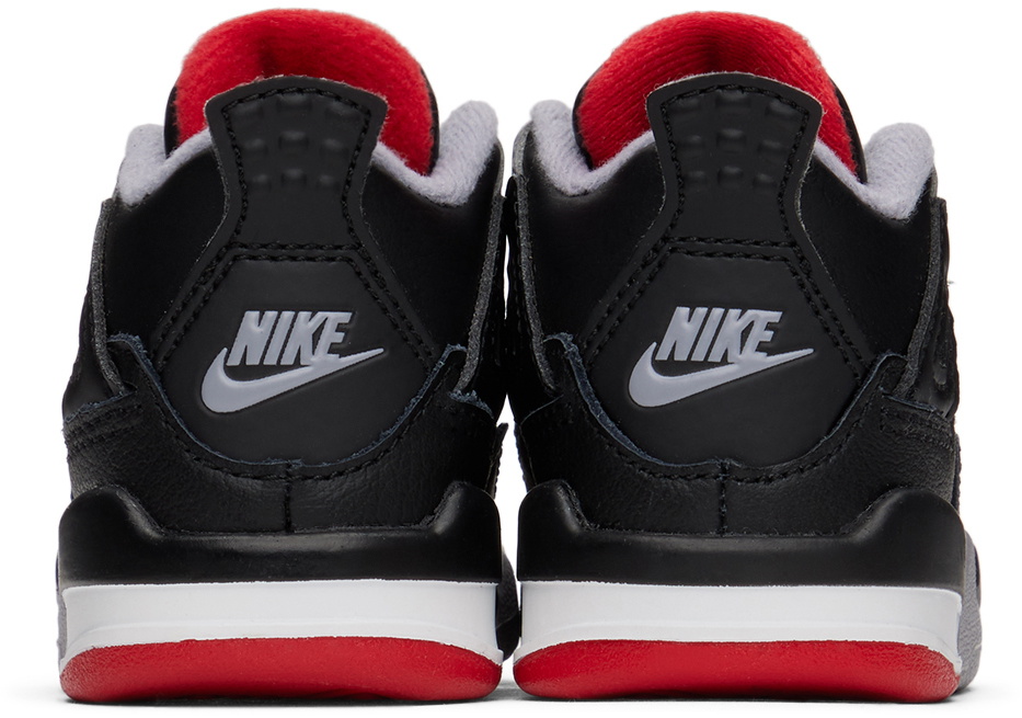Nike Jordan Baby Black & Gray Jordan 4 Retro Sneakers Nike Jordan Brand