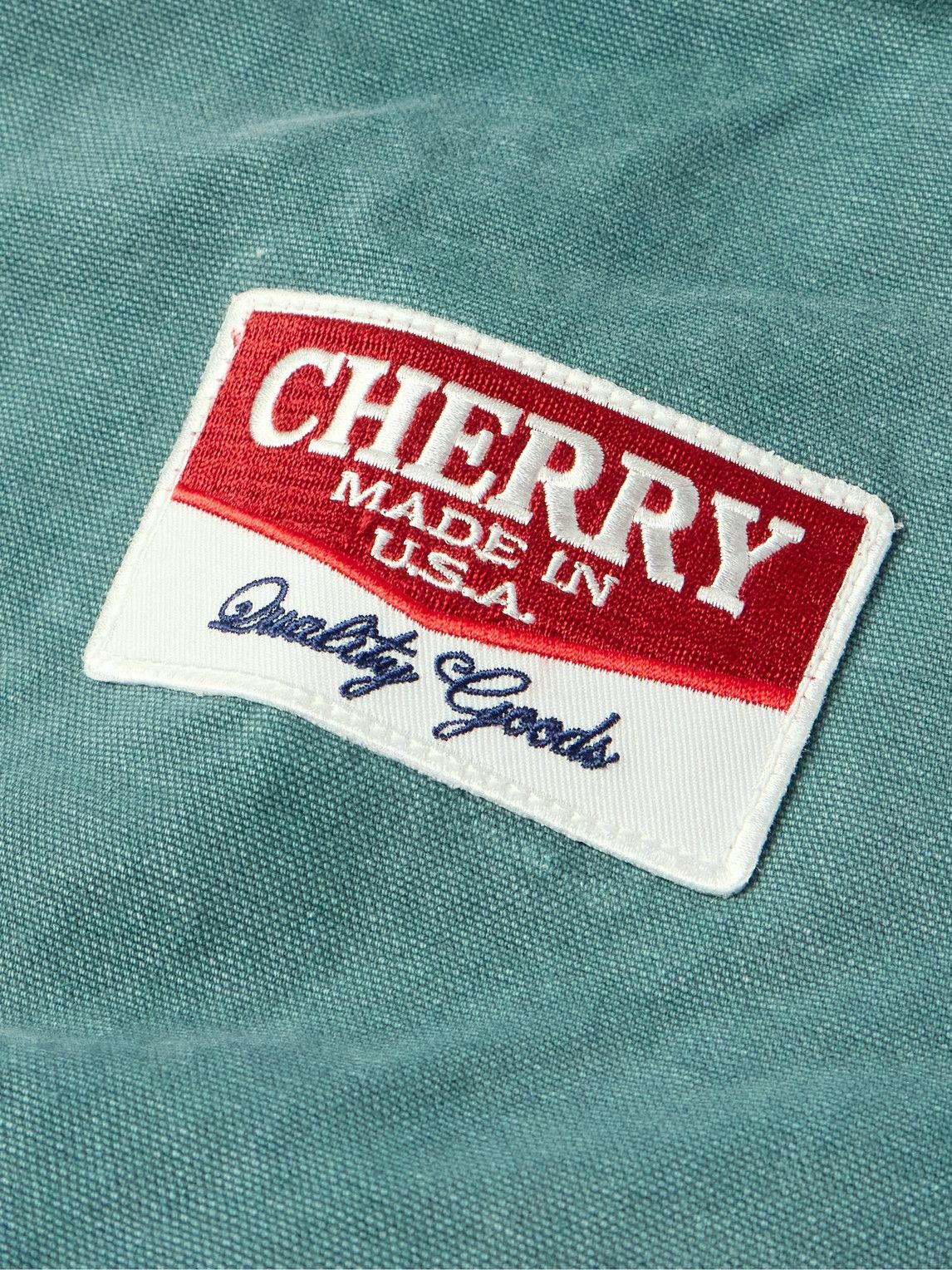 Cherry Los Angeles - Logo-Appliquéd Cotton-Canvas Hooded Jacket - Green ...