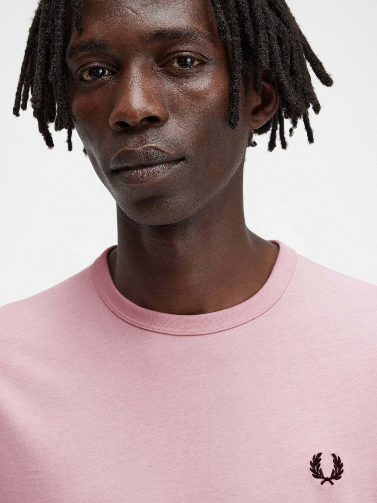 Fred Perry T Shirt Pink Mens Fred Perry