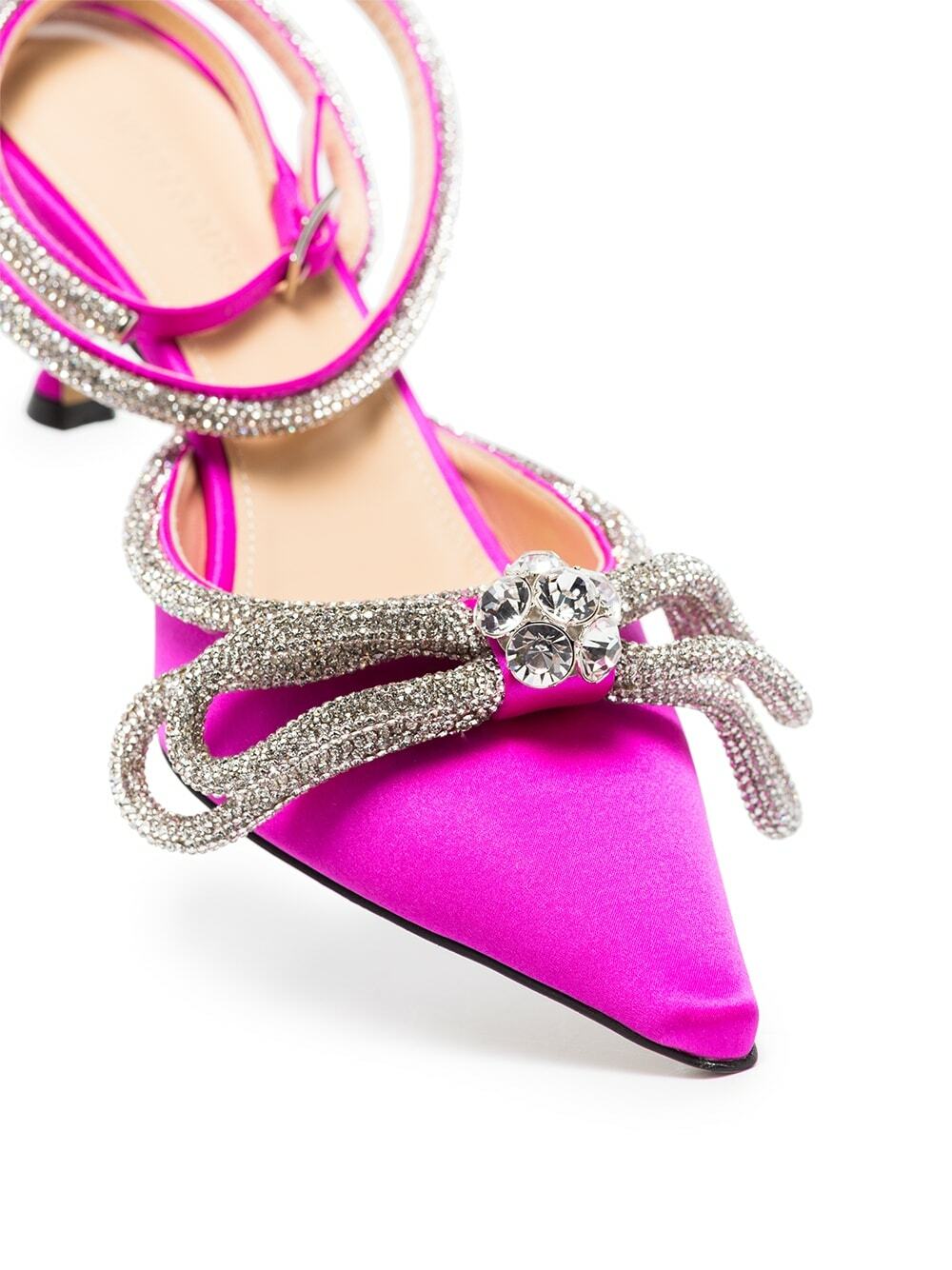 MACH & MACH - Double Bow Silk Satin High Heel Pumps MACH & MACH