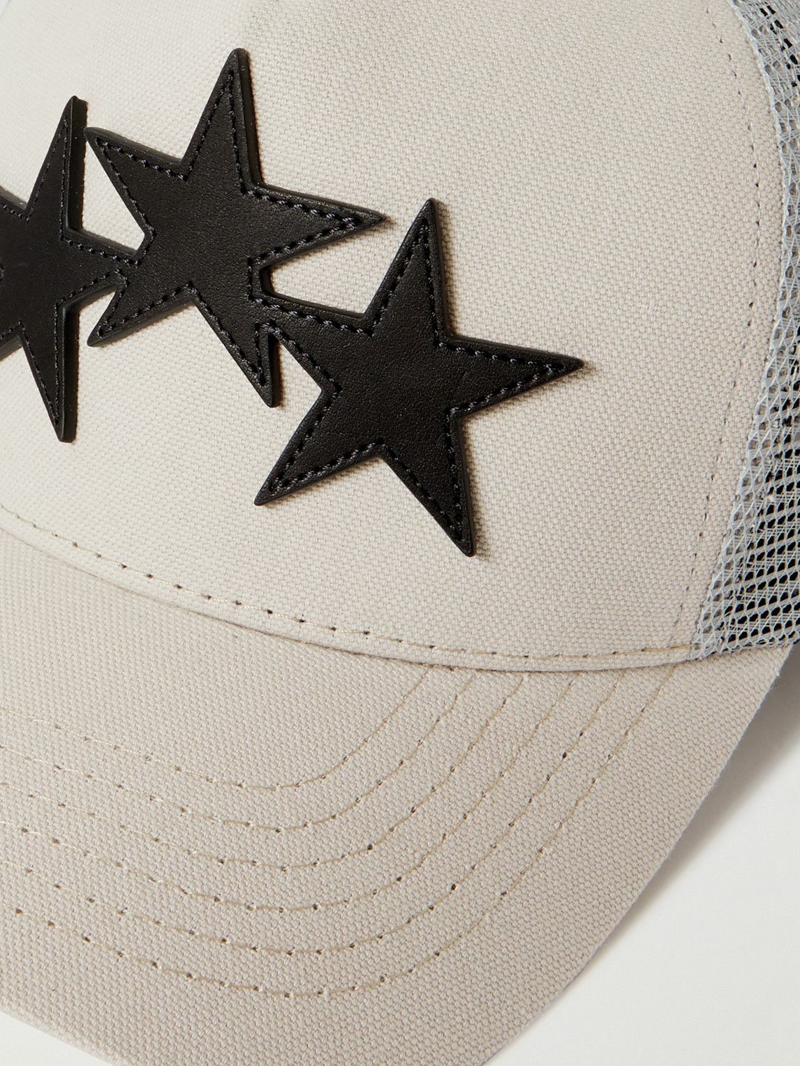 AMIRI - Leather-Trimmed Cotton-Canvas and Mesh Trucker Hat Amiri