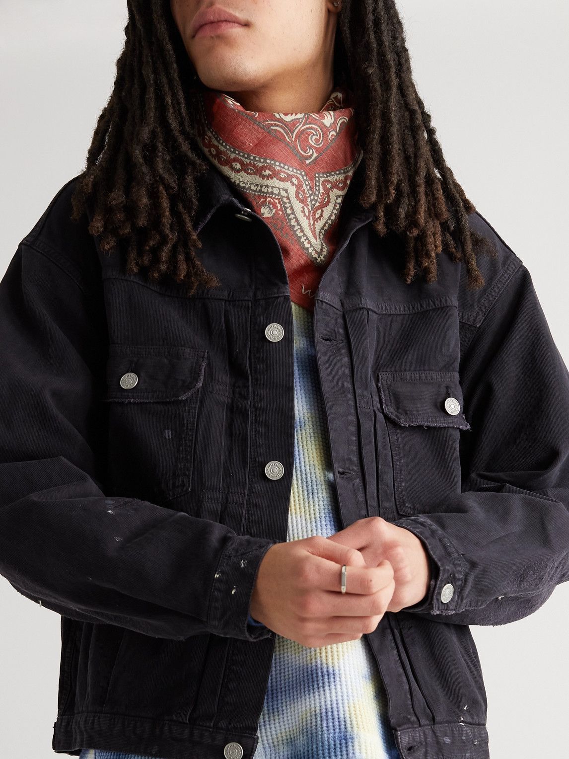 Visvim - Wildflower Printed Wool and Linen-Blend Bandana Visvim