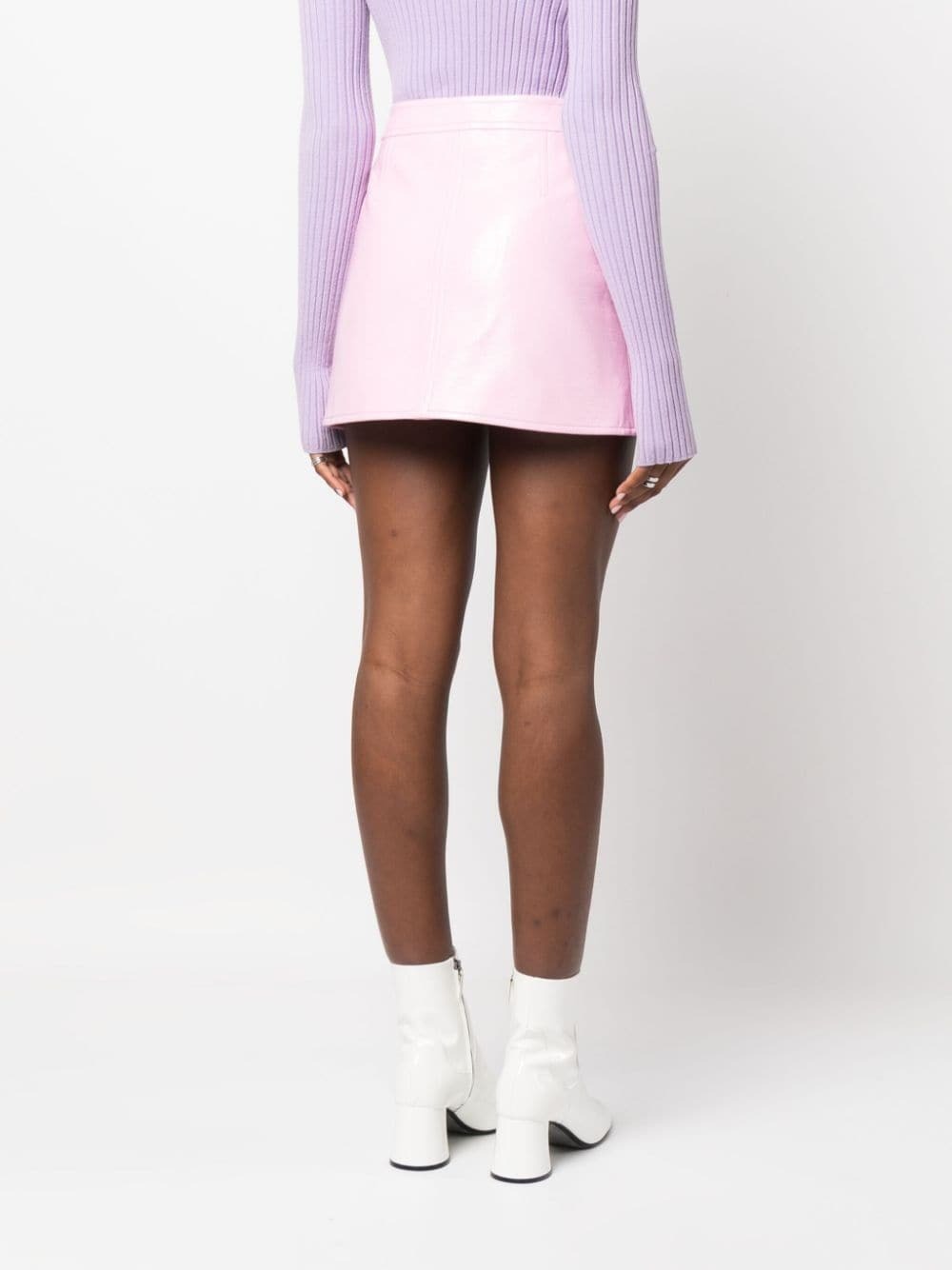 COURRÈGES - Logo Iconic Vinyl Mini Skirt Courreges