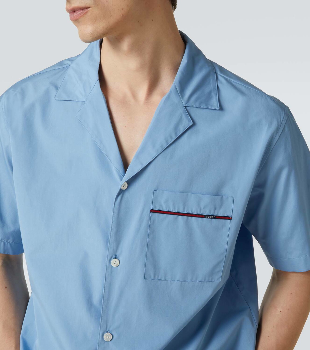 Gucci Web Stripe cotton poplin shirt Gucci