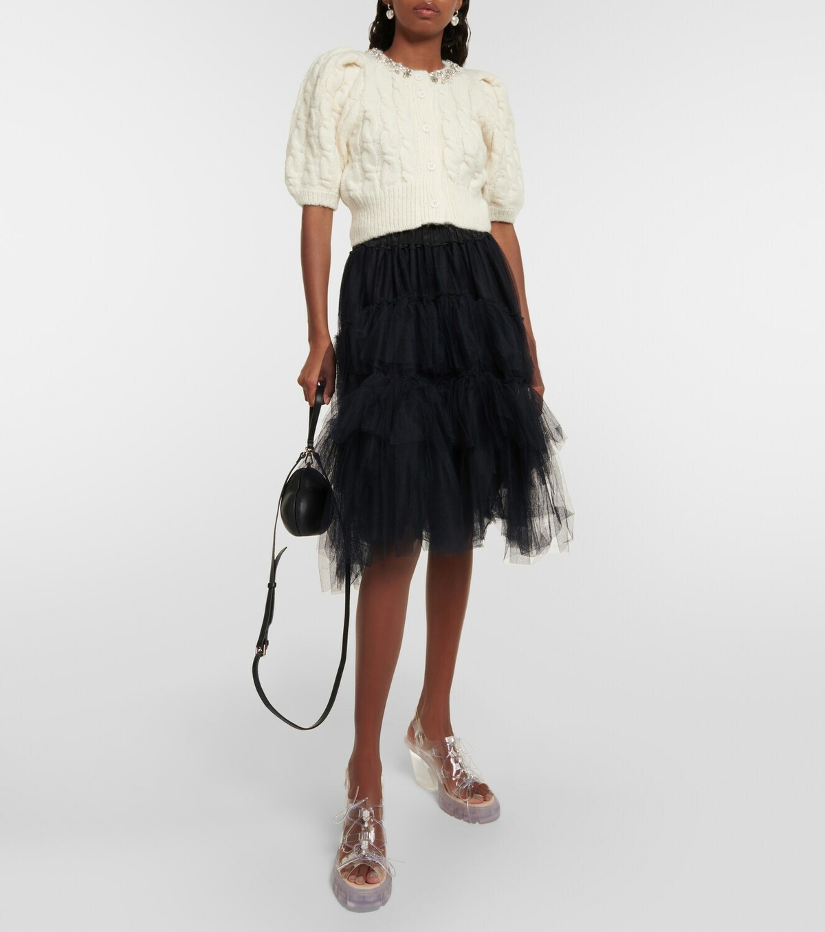 Simone Rocha Embellished wool-blend cardigan Simone Rocha