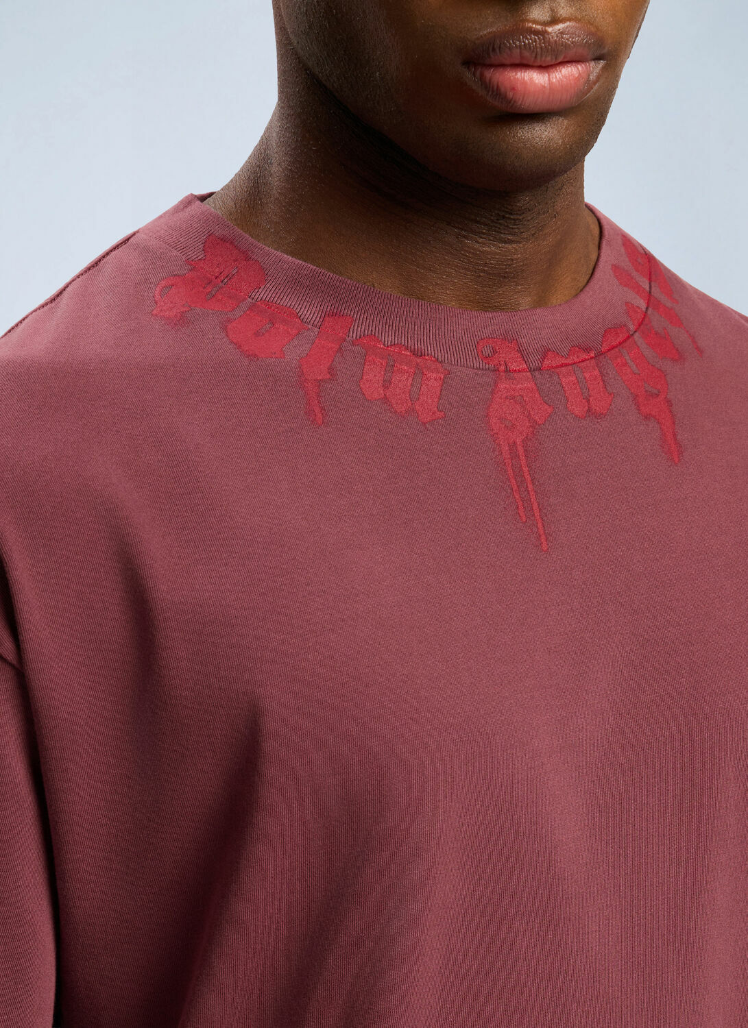 Palm Angels Neck Logo Regular T-Shirt Palm Angels