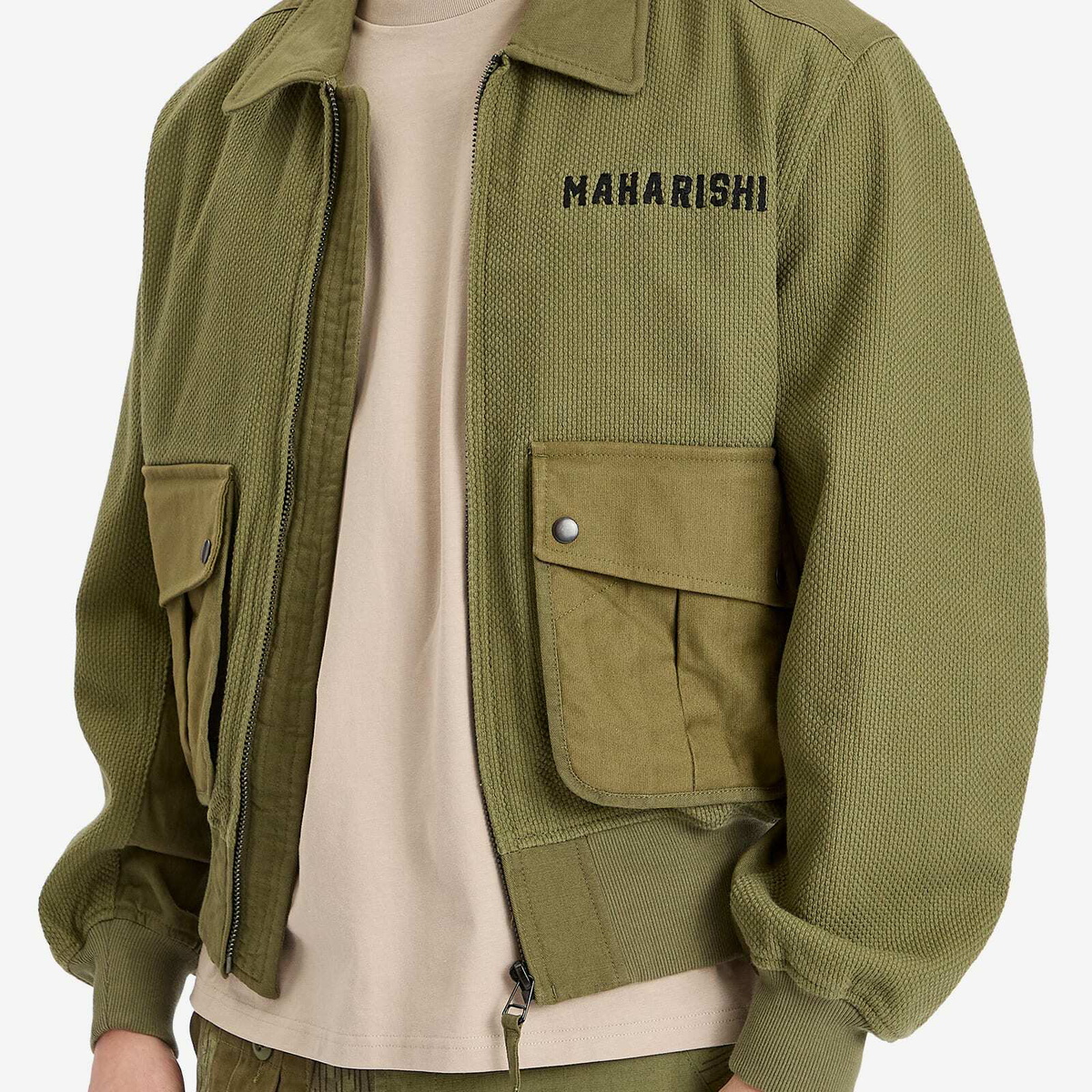 Maharishi Men's Crow & Heron M42 Flight Jacket in Olive Maharishi