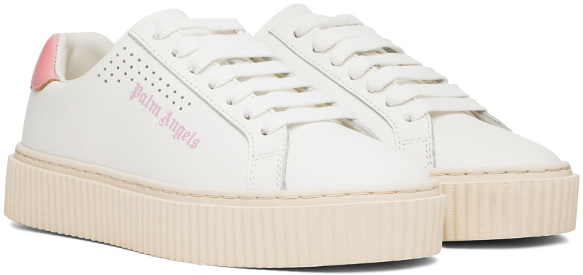Palm Angels White & Pink Palm One Platform Sneakers Palm Angels