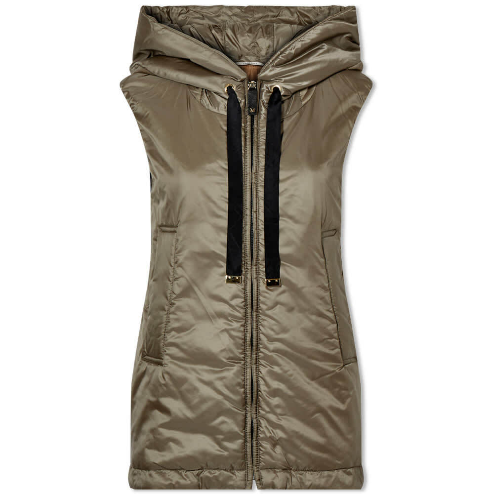 Max Mara Women's Greengo Sleeveless Puffer Jacket in Sage Green Max Mara