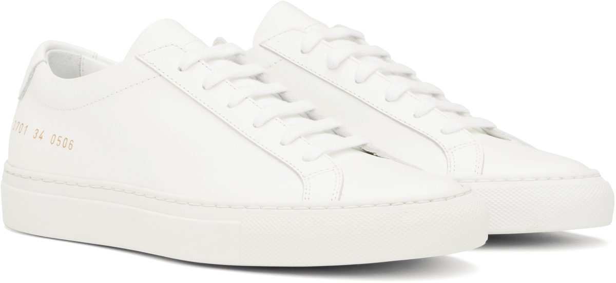 Common Projects White Original Achilles Low Sneakers Common Projects