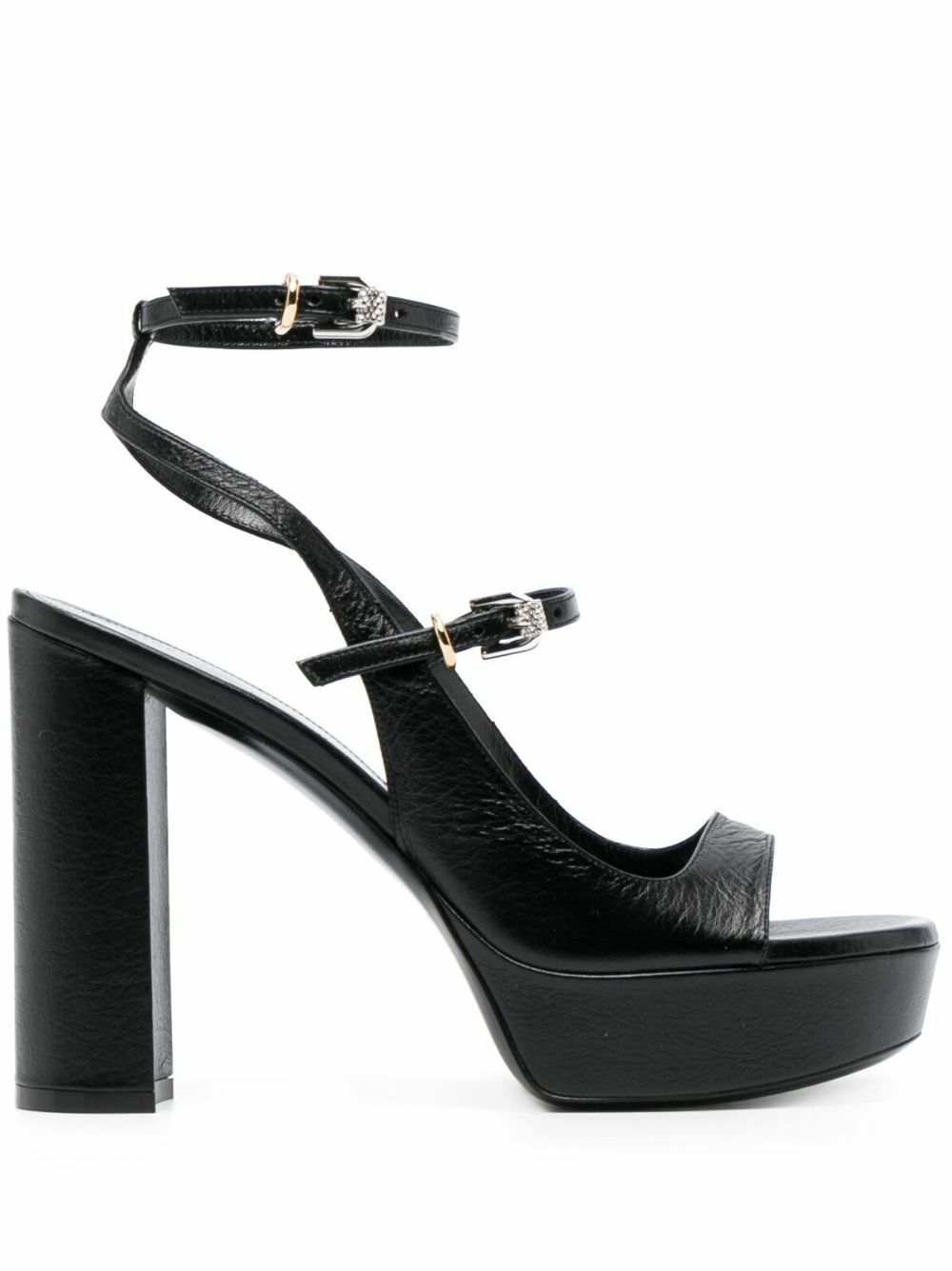 Givenchy Black Voyou 115 Leather Platform Sandals Givenchy